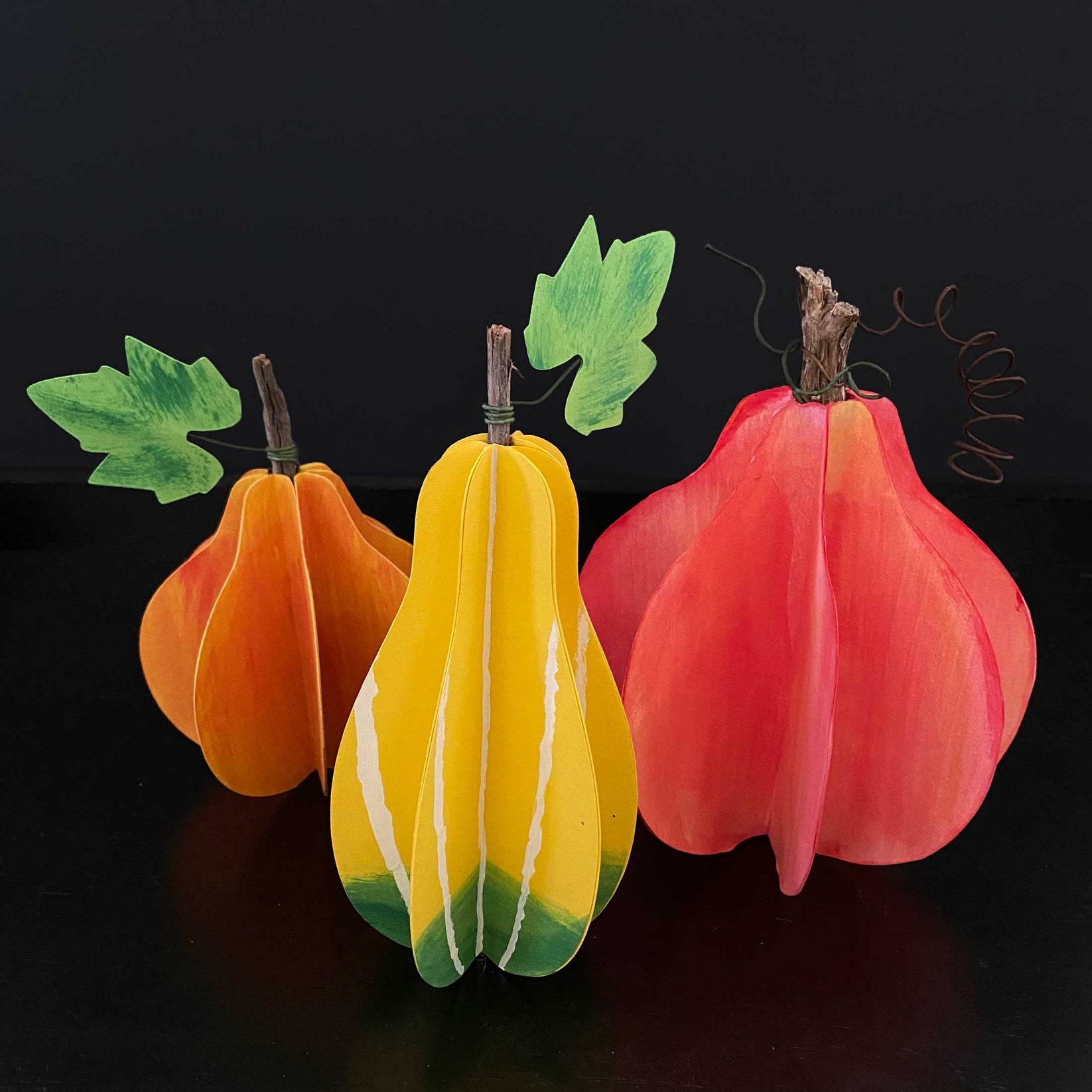 3D Pumpkin & Squash Paper Craft - CakewalkDIY.com – Mozaic Studio